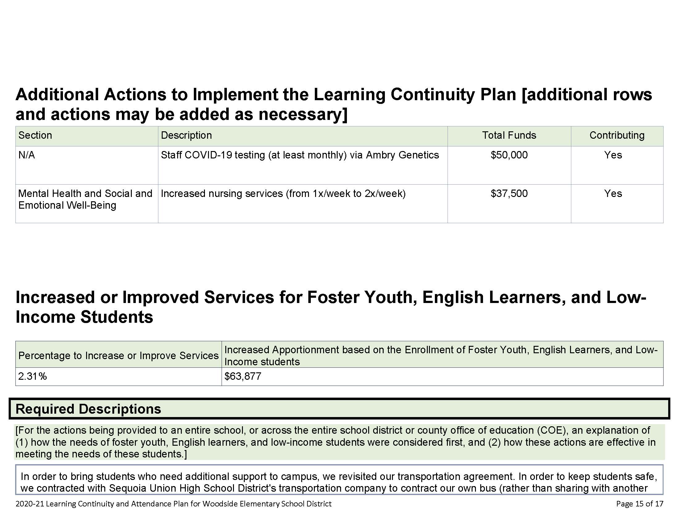 Woodside School District - Home
